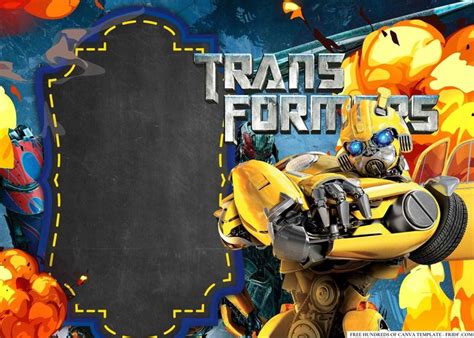 Free Editable Transformers Birthday Invitations Di 2025