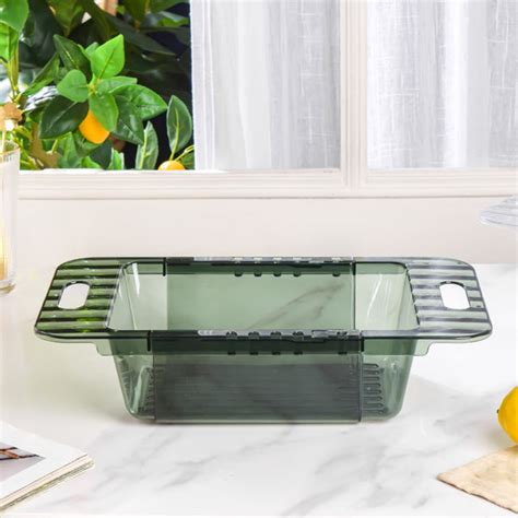 Expandable Strainer Basket Green 18 Inch