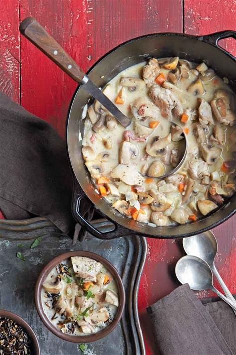 Chicken And Mushroom Stew With Wild Rice Recipe Cooking Seafood