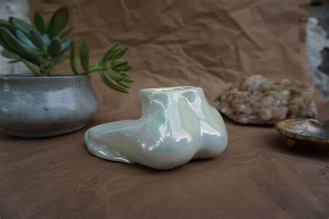 Holographic Sex Positive Art Female Body Risque Porcelain Etsy