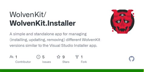 GitHub WolvenKit WolvenKit Installer A Simple And Standalone App For Managing Installing