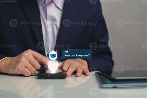 Ai Chatbot Intelligent Digital Business Service Application Concept