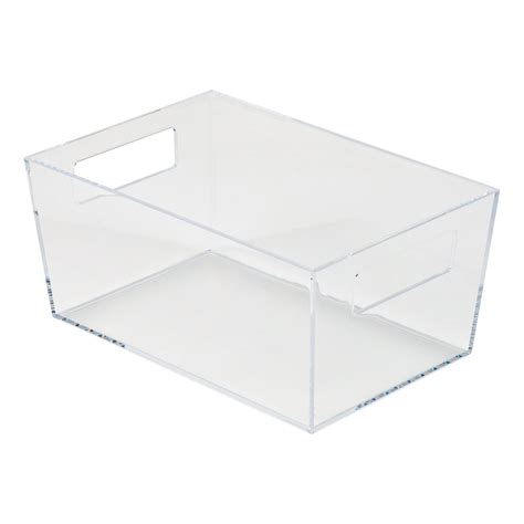 Simplify Small Plastic Storage Bin In Clear