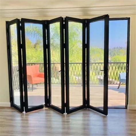 Aluminium Folding Interior Safety Gate Patio Folding Doors Security Gate For Patio Bifold Doors