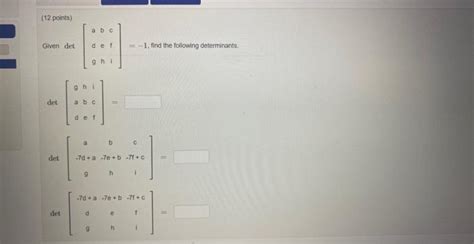 Solved Points Given Det Adgbehcfi Find The Chegg