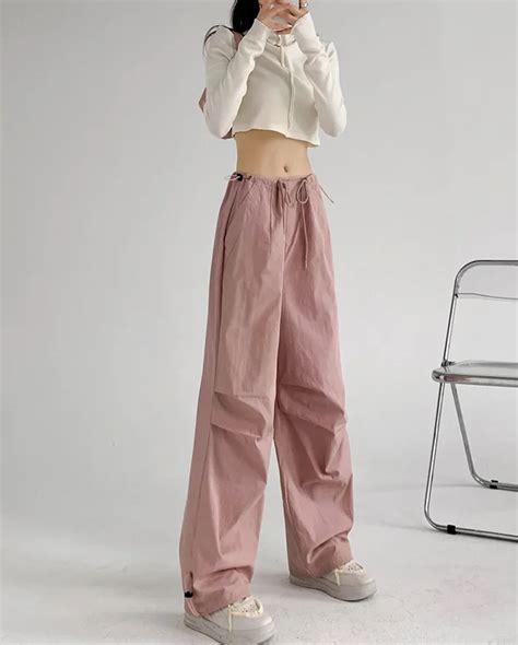 Y2k High Waist Parachute Pants