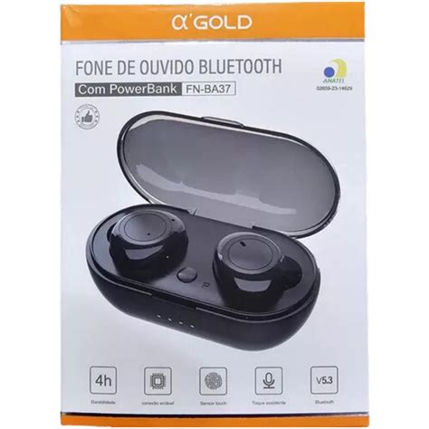 Fone Sem Fio Bluetooth A Gold Sensor Touch Fn Ba Qualidade Shopee Brasil