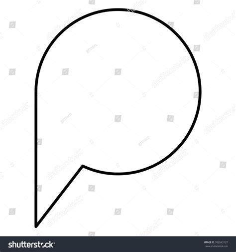 Bubble Speech Circle Tail Sketch Silhouette Stock Vector Royalty Free Shutterstock