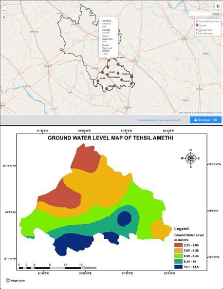 Ground Water Level Web Map Download Scientific Diagram