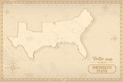 Premium Vector Confederate States Of America In The Old Style Brown