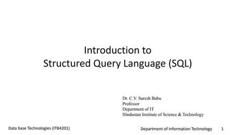 Sql Ppt