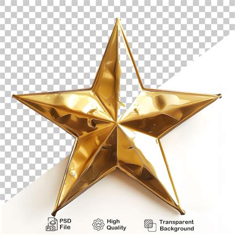 투명한 배경으로 3d 골드 스타 Png 프리미엄 Psd 파일