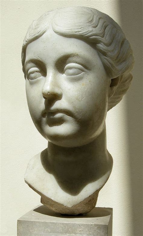 Roman Marble Head Of Lucilla Daughter Of Emperor Marcus Aurelius And