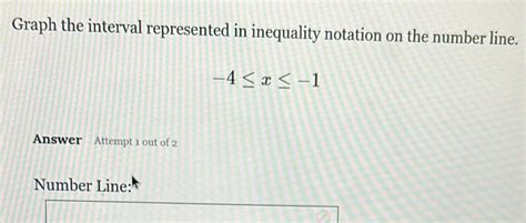 Solved Graph The Interval Represented In Inequality Notation On The