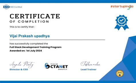 Vijai Prakash Upadhya On Linkedin Octanet Webdevelopment Internship Certificate Experience