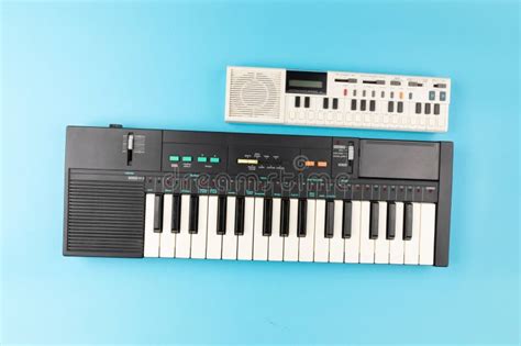 Vintage Electronic Keyboard Synth Piano On Cyan Background Stock Image Image Of Closeup Vintage Electronic Keyboard Synth Piano On Cyan Background Stock Image Image Of Closeup