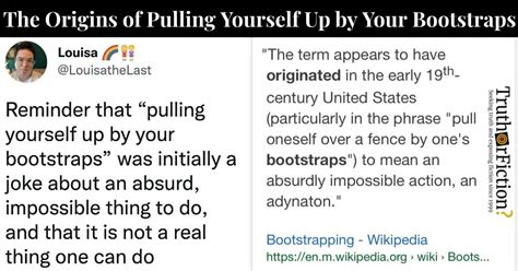 ‘pulling Yourself Up By Your Bootstraps Origin Truth Or Fiction