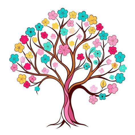 Premium Vector A Drawing Of A Tree With The Words Oak On A White Background