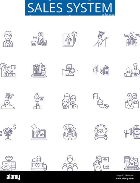 Sales System Line Icons Signs Set Design Collection Of Sale System Automation Management