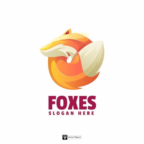 폭스 마스코트 로고 프리미엄 벡터