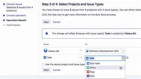 Modifying Multiple Bulk Issues Move Issues Learn Atlassian Jira 36 Youtube