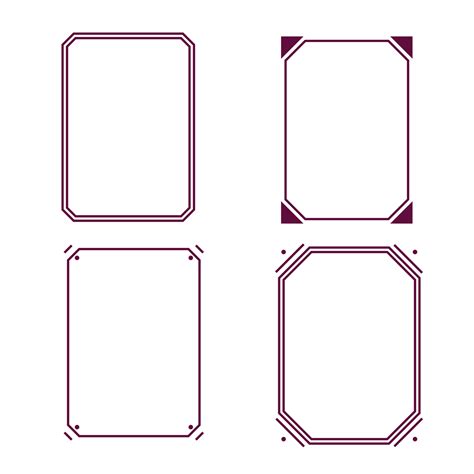 Set Of Simple Frames 12816971 Vector Art At Vecteezy