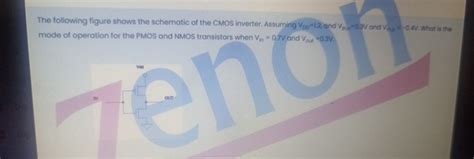 Solved Mode Of Operation For The Pmos And Nmos Transistors