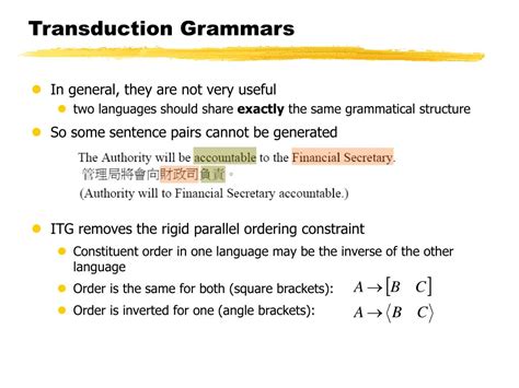 Ppt Stochastic Inversion Transduction Grammars Dekai Wu Powerpoint