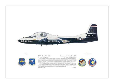 T 37b “tweet” 41st Fts 14th Ftw Columbus Afb Ms Squadron Graphics