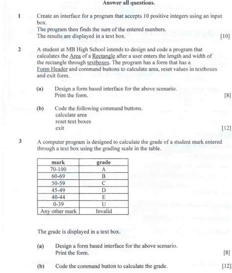 Solved Answer All Questions 1 Create An Interface For A Program That