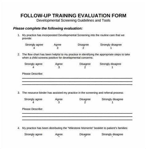 Course Evaluation Form Template Lovely Sample Training Evaluation Forms Pdf Questionnaire