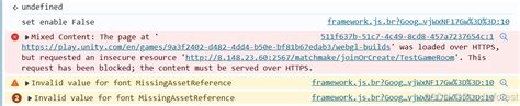 Unity网络错误 Non Secure Network Connections Disabled In Player Settings