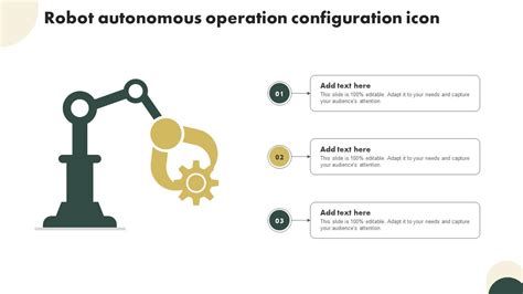 Robot Autonomous Operation Configuration Icon Ppt Sample