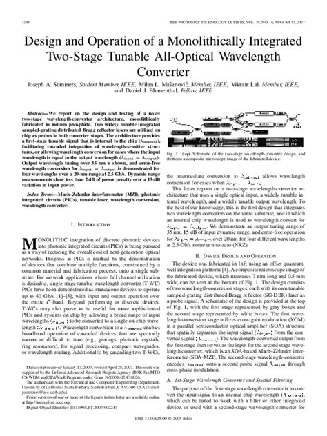 Pdf Wavelength Conversion Using Semiconductor Optical Amplifiers In Differential Mach Zehnder