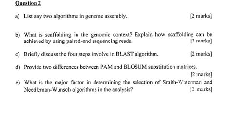 solved a list any two algorithms in genome assembly [2