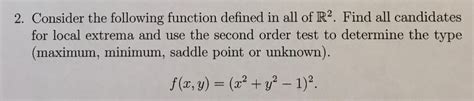 solved 2 consider the following function defined in all of