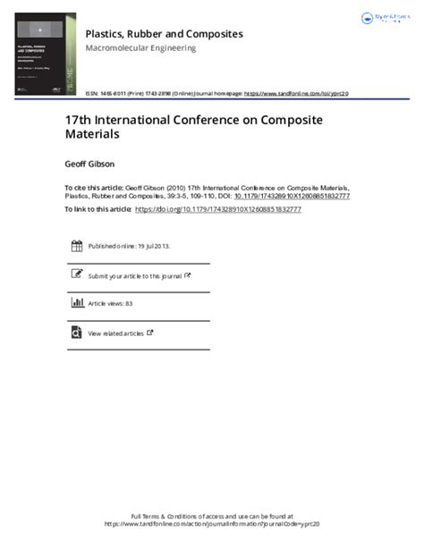 Pdf 17th International Conference On Composite Materials
