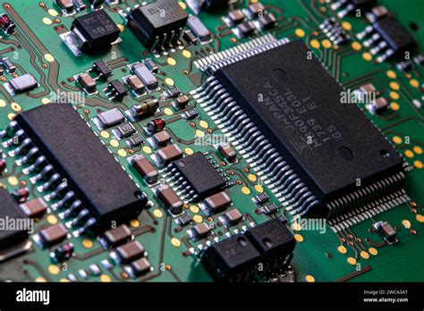 Parts Of A Circuit Board That Is Installed In A Cnc Control Stock Photo Alamy
