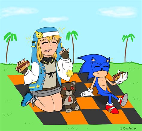 Sonic The Hedgehog And Bridget From Guilty Gear Fan Art R
