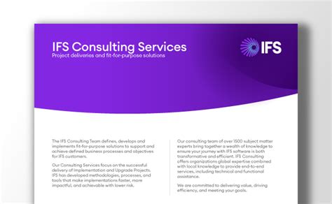 Ifs Consulting Your Trusted Partner Ifs Solutions