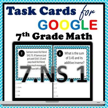 NS Digital Task Cards Adding Subtracting Rational Numbers Task Cards