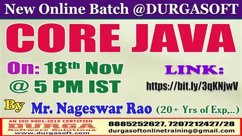 CORE JAVA Online Training DURGASOFT YouTube