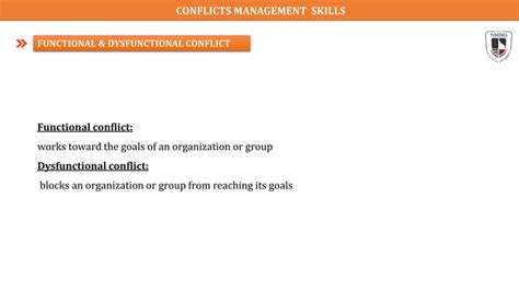 Conflicts Management Skills Ppt