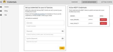 Managed MQTT Broker Console Dashboard Features