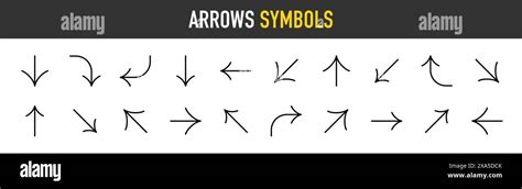 Arrow Symbols Set Arrow Cursor Collection Different Arrows Sign Black Vector Arrows Icons