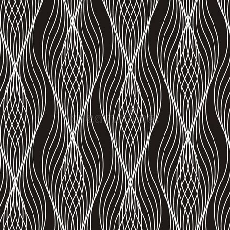 Abstract Wave Stylish Texture Vector Seamless Geometric Pattern Stock Vector Illustration Of