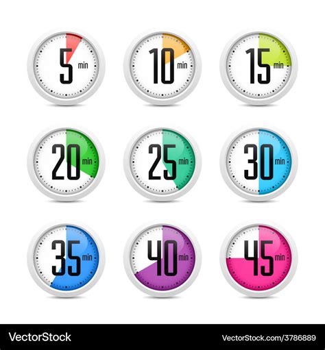 set of timers royalty free vector image vectorstock