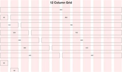 A Pink And White Striped Wall With The Number 12 Column Grid