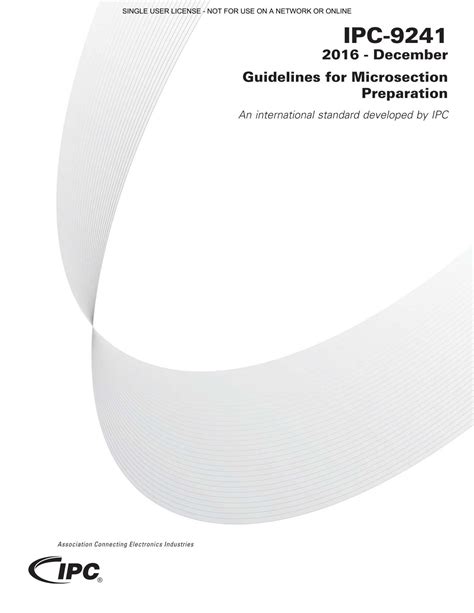 Ipc 9241 Guidelines For Microsection Preparation