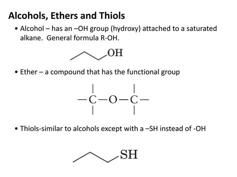 Ppt Chapter 5 Alcohols Ethers And Thiols Powerpoint Presentation